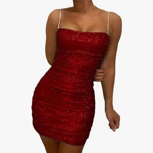 Amazon | Dresses | Sparkly Red Dress | Poshmark